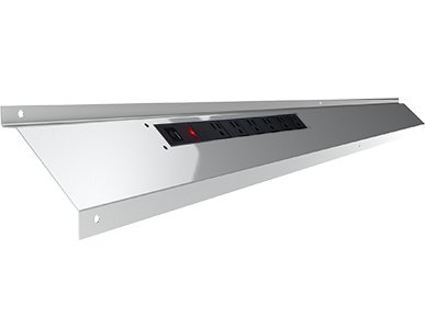 Backstopper With Powerbar, Stainless Steel | Metalia